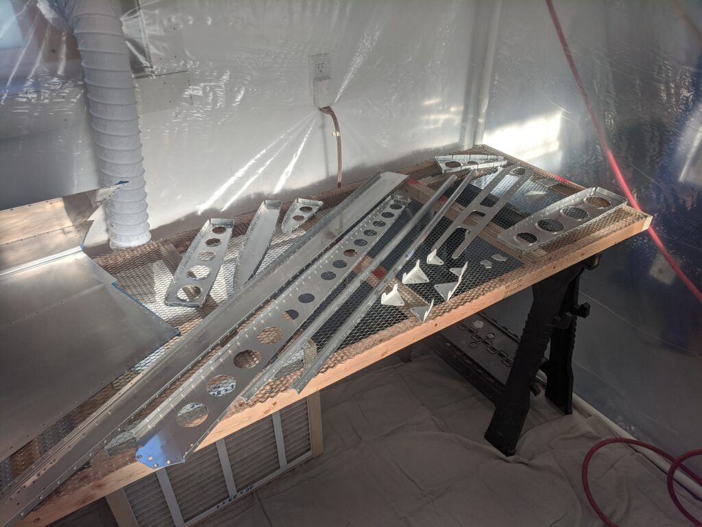 Priming the Parts for the Vertical Stabilizer – Glen Family RV-10